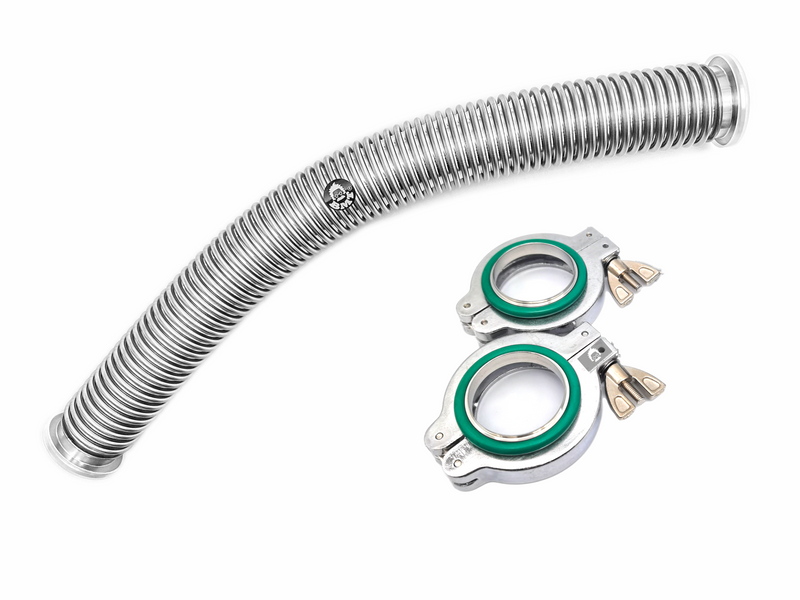 KF40 flange extra flexible, corrugated vacuum bellow hose, SS304, with ...