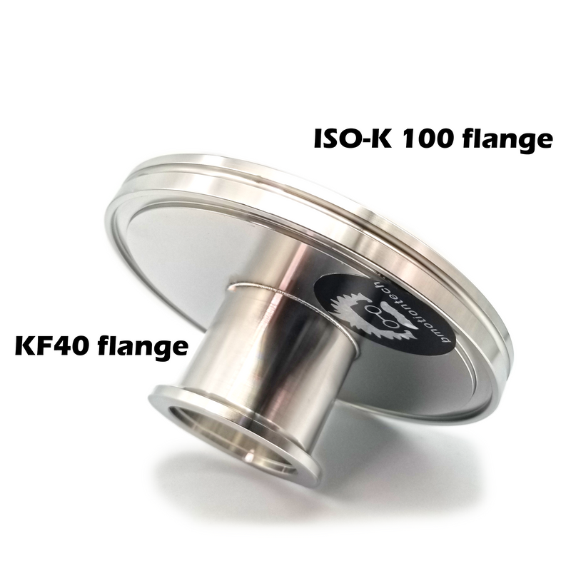 ISO-K 100 flange to KF40 flange, Made of stainless steel – bmotiontech
